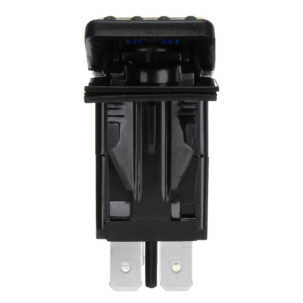 Buton Flexzon, Intrerupator, Comutator, ON OFF, Auto, 12V 24V, cu LED Panou, Lumina Rosie, "SIDE ...