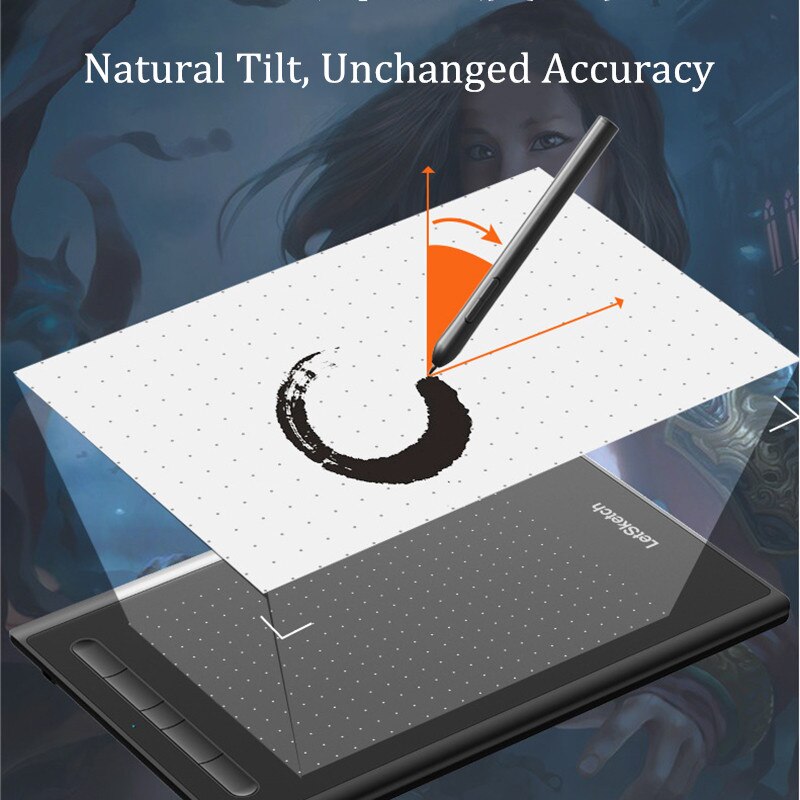 Tableta de desen BOMSTOM, cu stilou grafic de 8 inchi, Negru - eMAG.ro