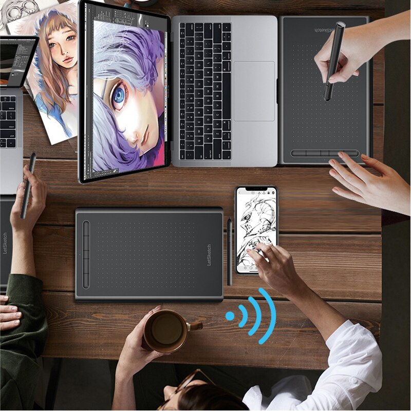 Tableta de desen BOMSTOM, cu stilou grafic de 8 inchi, Negru - eMAG.ro