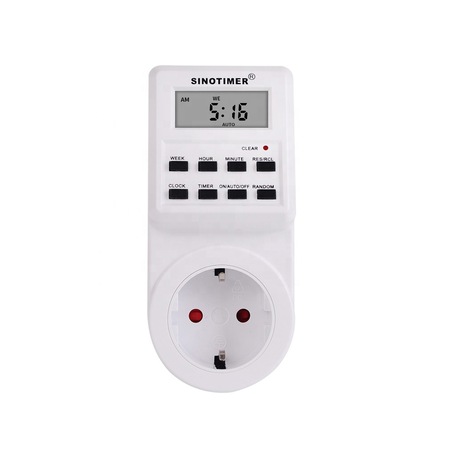 Priza digitala programabila, Sinotimer, 230V, 16A, 3680W, interval 1 ...