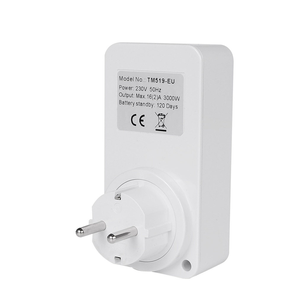Priza digitala programabila, Sinotimer, 230V, 16A, 3000W, interval 1 ...
