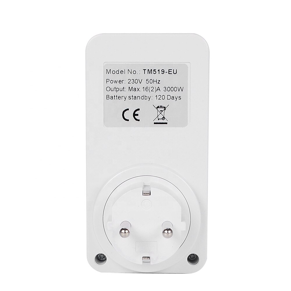 Priza digitala programabila, Sinotimer, 230V, 16A, 3000W, interval 1 ...