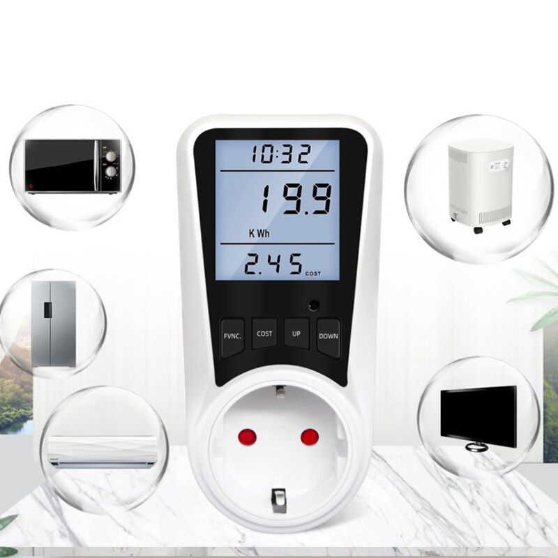 Priza digitala tip contor, Sinotimer, 230V, 16A, 3680W, afisaj W/kWh/V ...