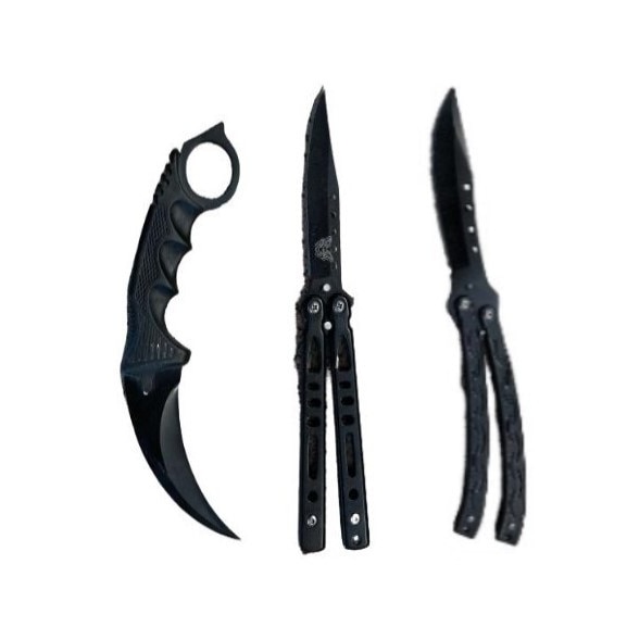 Set 3 Cutite Bricege BRT NEGRU, Balisong Butterfly, Balisong Butterfly ...