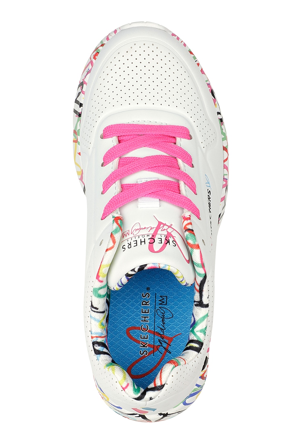 Skechers, Pantofi sport de piele ecologica Uno Lite - Lovely Luv, Alb, 34 EU - eMAG.ro