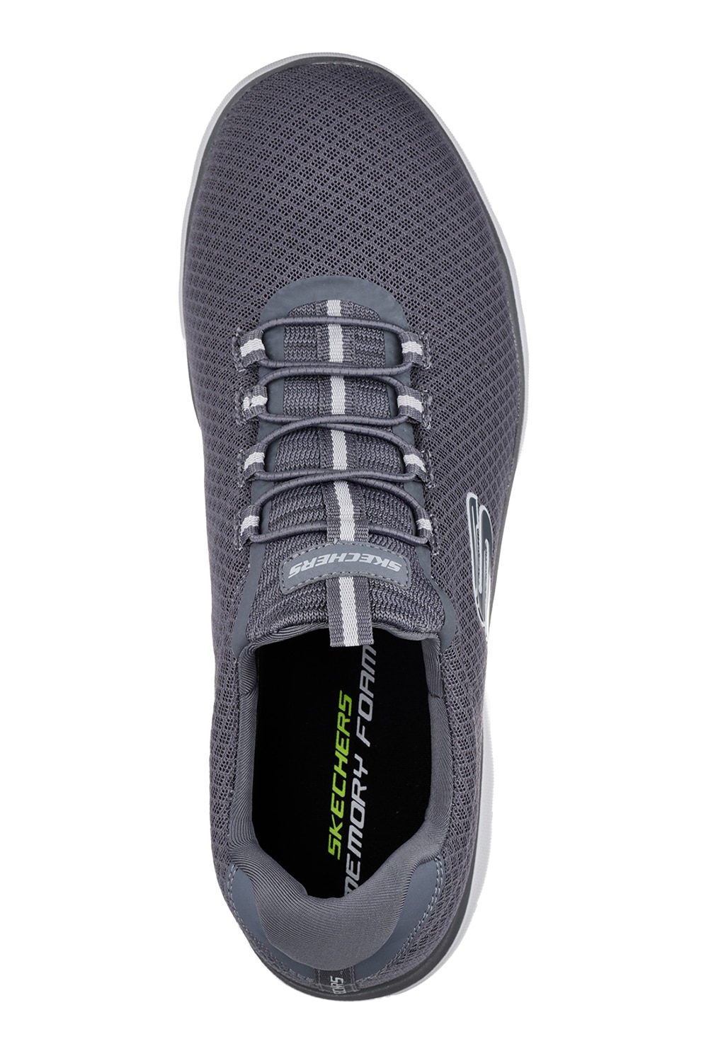 Skechers, Pantofi sport slip-on Summits, Gri carbune, 46 - eMAG.ro