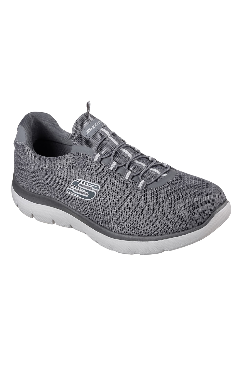 Skechers, Pantofi sport slip-on Summits, Gri carbune, 46 - eMAG.ro