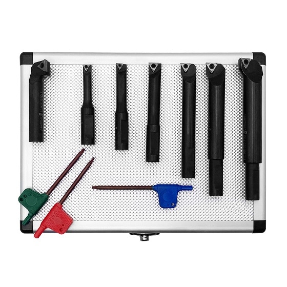 Set 7 bare de alezat cu placute vidia, amovibile, Ø 12 mm, pentru cap ...