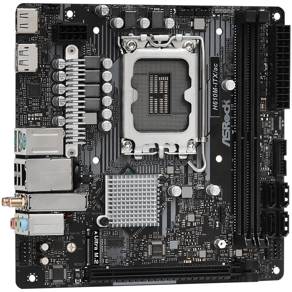 ASRock H610M-ITX/AC Alaplap, Socket 1700 - eMAG.hu