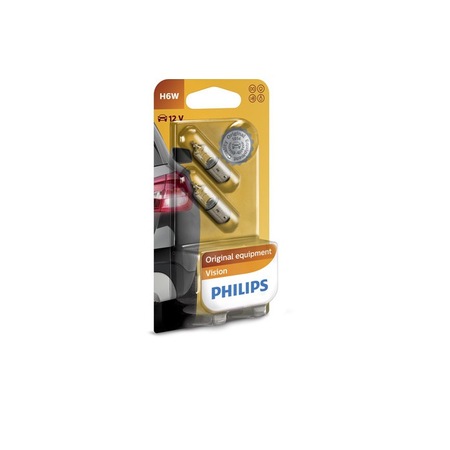 Set 2 becuri auto pentru pozitie fata Philips H6W 12V 6W BAX9S - eMAG.ro
