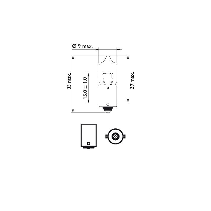 Set 10 becuri auxiliar H10W 12V 10W BA9s, Philips - eMAG.ro
