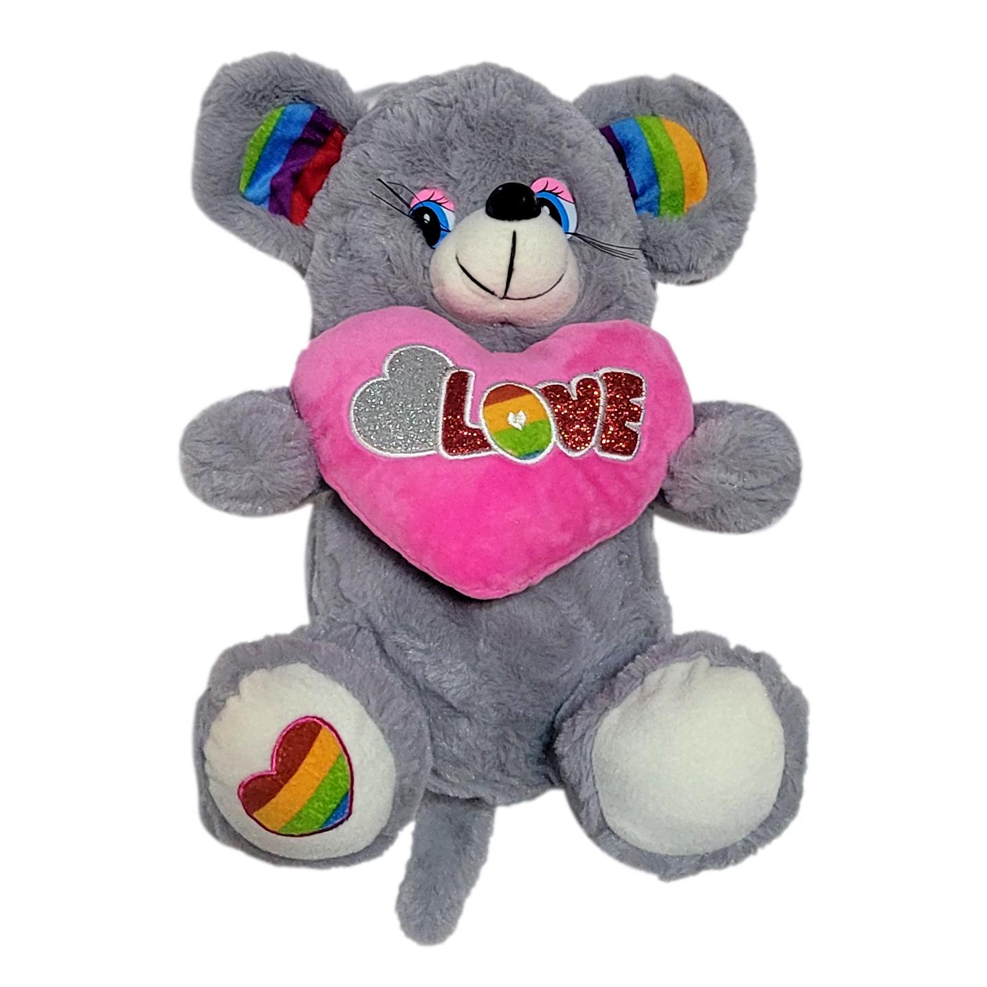 Soricel din plus, moale la atingere, 30 cm, gri - eMAG.ro