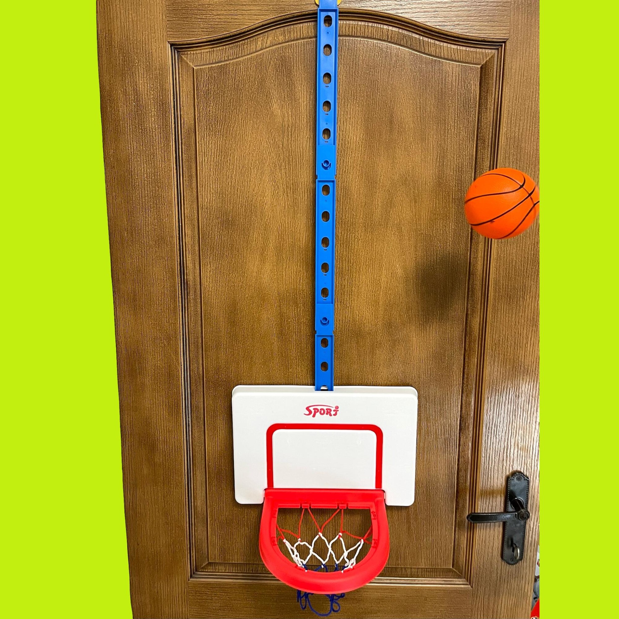 Set mini Panou cos de baschet suspendat, mini minge inclusa, Multicolor ...