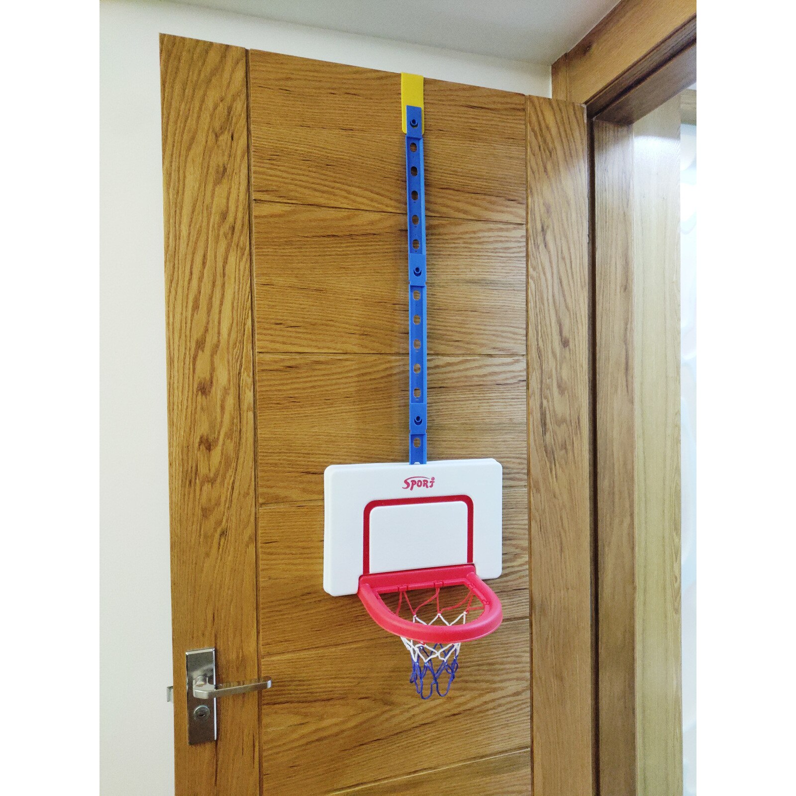 Set mini Panou cos de baschet suspendat, mini minge inclusa, Multicolor ...