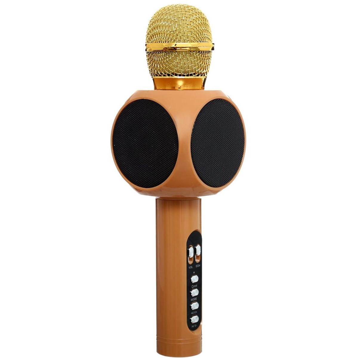 Microfon karaoke profesional Disco LED, Handheld, wireless - Gold - eMAG.ro
