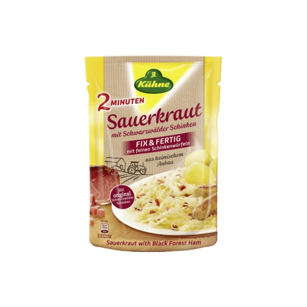 Varza alba, murata, cu sunca, Kuhne, 400 g - eMAG.ro