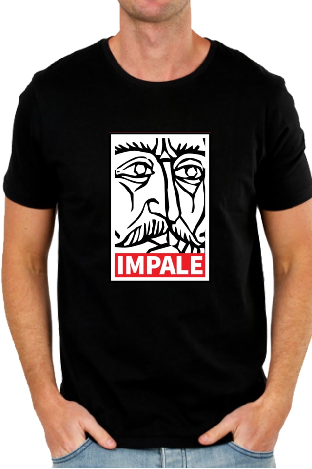 Персонализирана мъжка тениска "Impale", черна, M - eMAG.bg