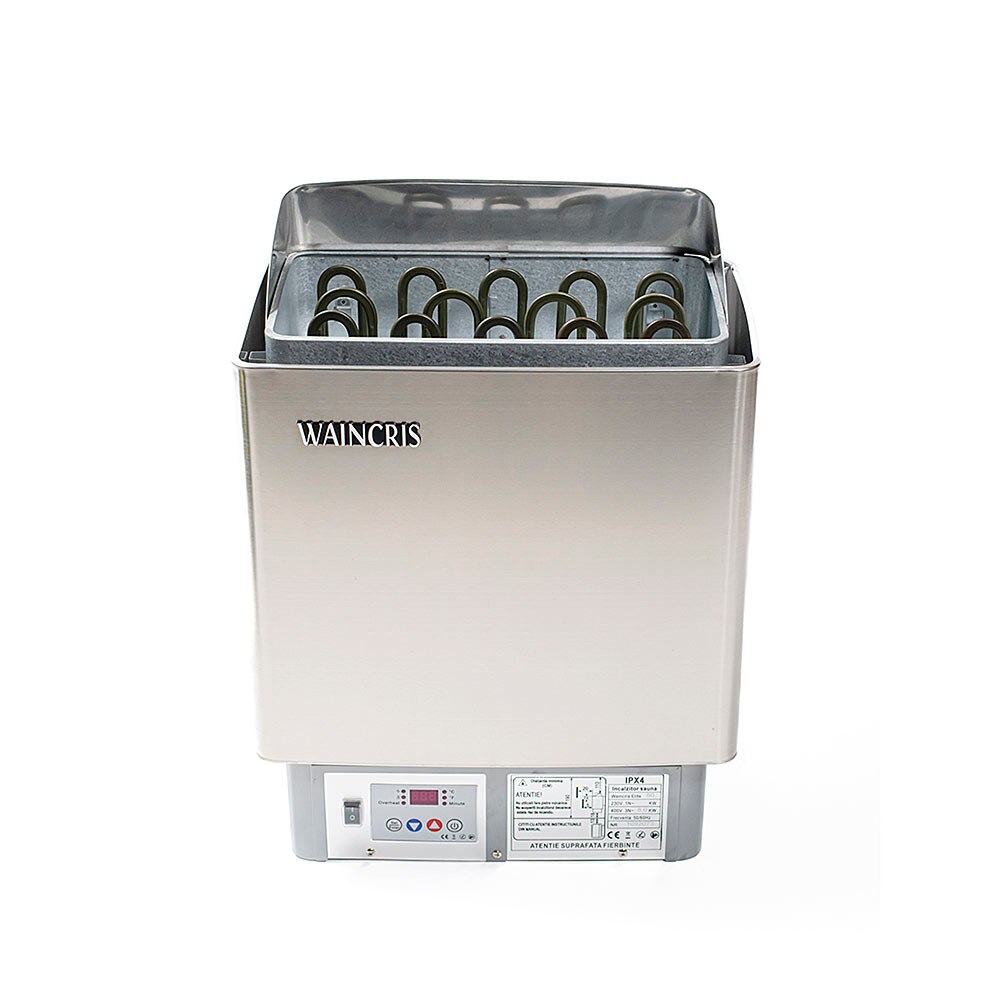 Soba inox sauna privata, incalzitor electric sauna Waincris Elite 9kW ...