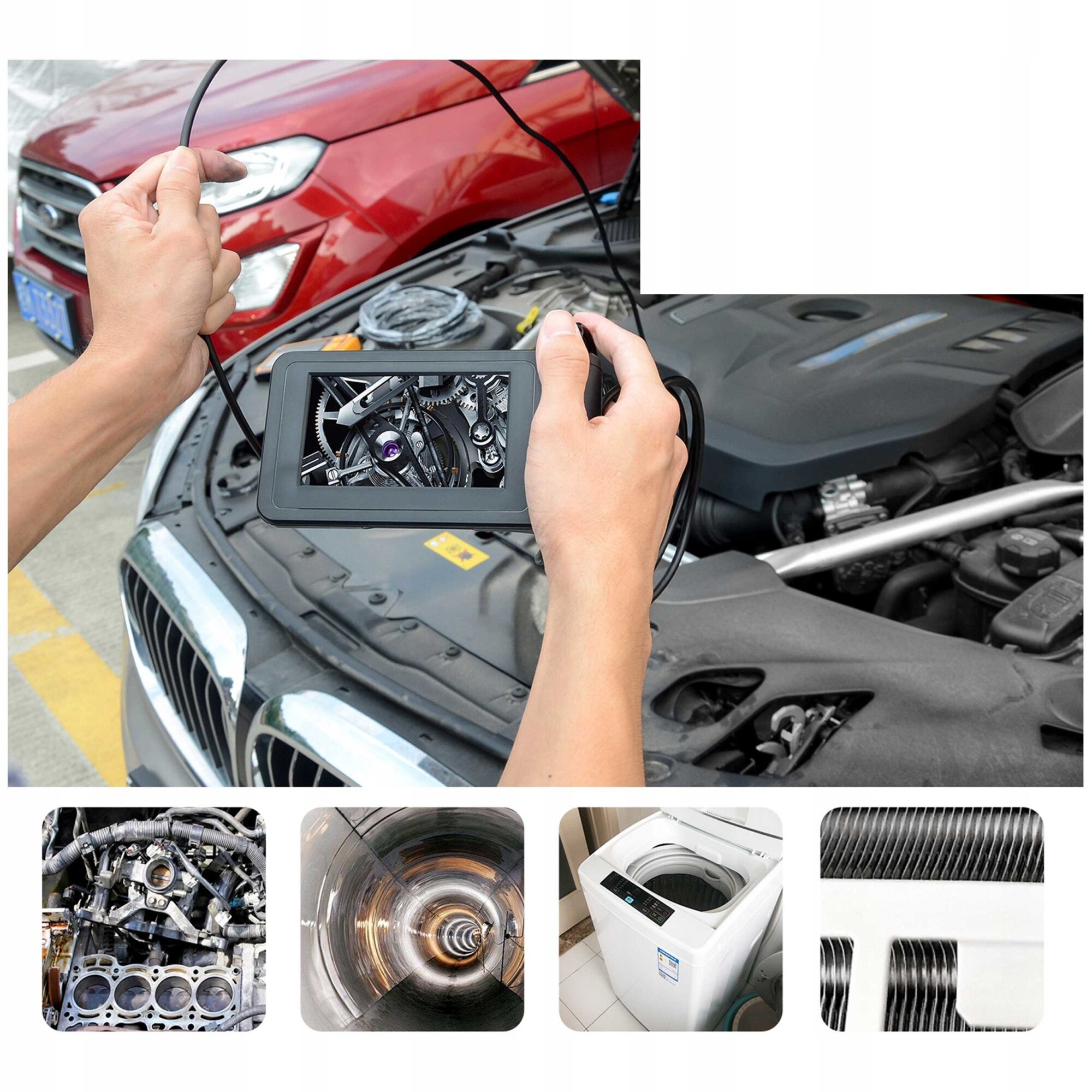 Camera de inspectie mini-endoscop, INSKAM 129, 4.3", Full HD, 5m, Negru ...