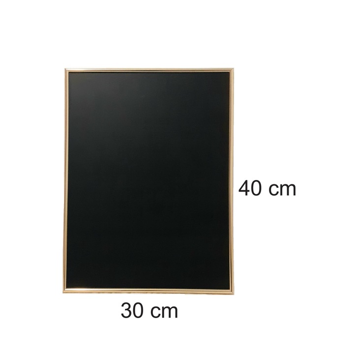 Tabla meniu neagra cu rama si markere cu creta lichida 30X40 - eMAG.ro