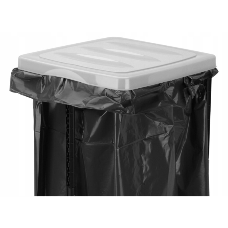 Suport saci gunoi, Plastic, 60L, Gri - eMAG.ro