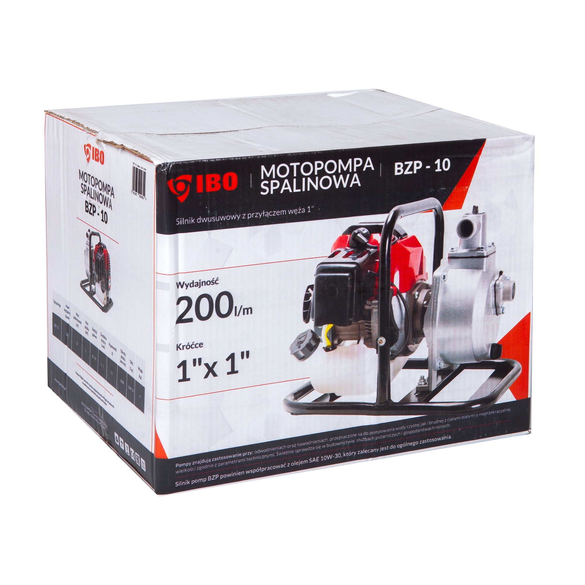 Kit Motopompa apa IBO Dambat BZP-10, 2CP, 1 Tol, 200 L/min, refulare ...