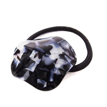 Elastic de par patrat cu model abstract, PAR-30, 5.5x5.5 cm, Alb/Negru ...