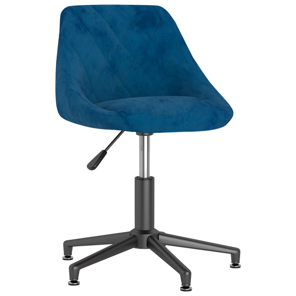 Scaun de birou pivotant vidaXL, Catifea, Albastru 46 x 44 x (67-82,5 ...