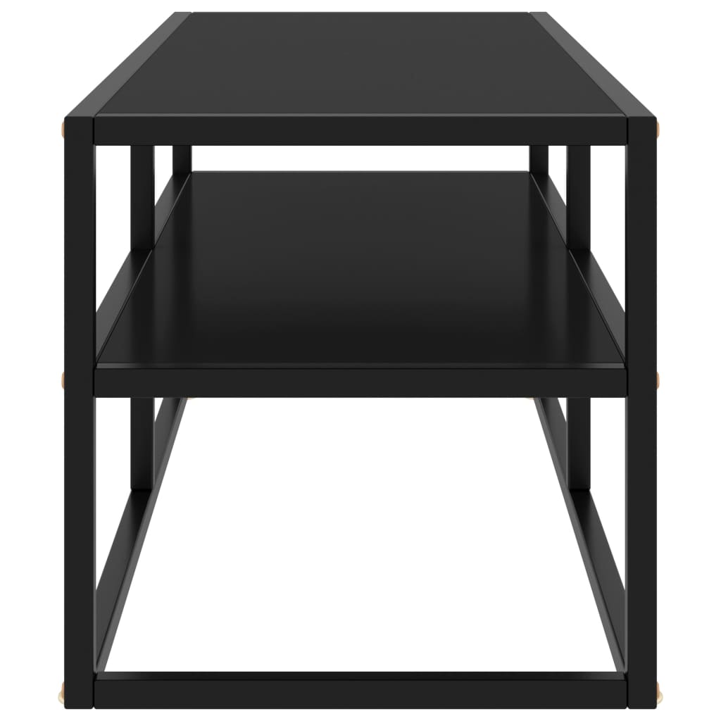 Comoda TV vidaXL, Sticla, 100 x 40 x 40 cm, Negru, 322856 - eMAG.ro