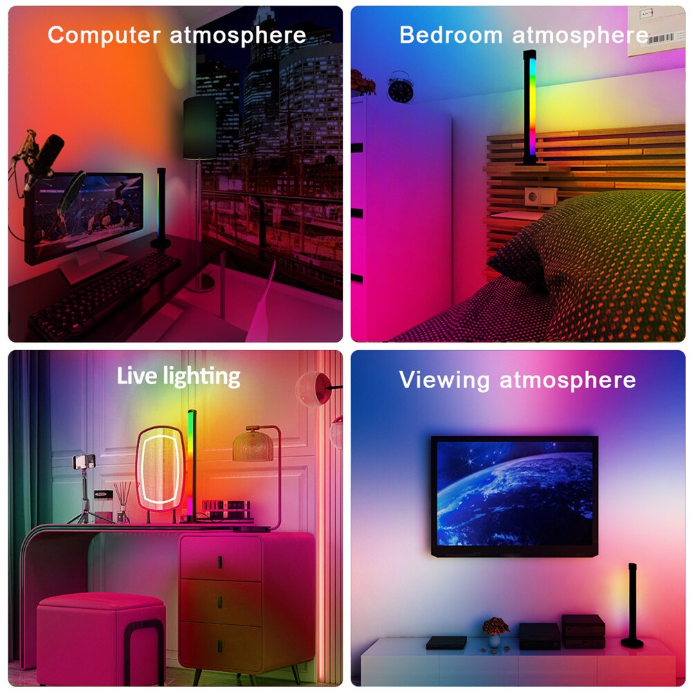 Set 2 lampi led smart pentru gaming, BOMSTOM, RGB, lumina ambientala ...