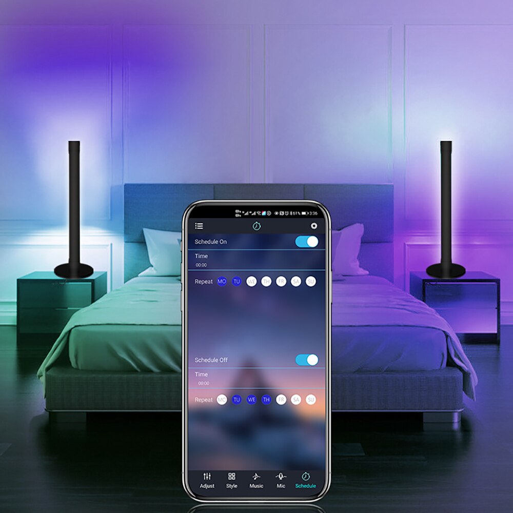 Set 2 lampi led smart pentru gaming, BOMSTOM, RGB, lumina ambientala ...
