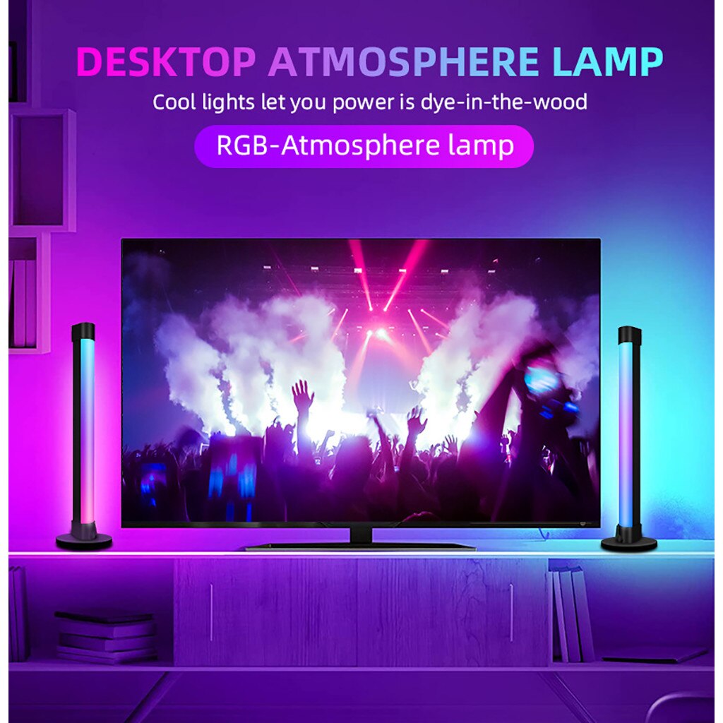 Set 2 lampi led smart pentru gaming, BOMSTOM, RGB, lumina ambientala ...