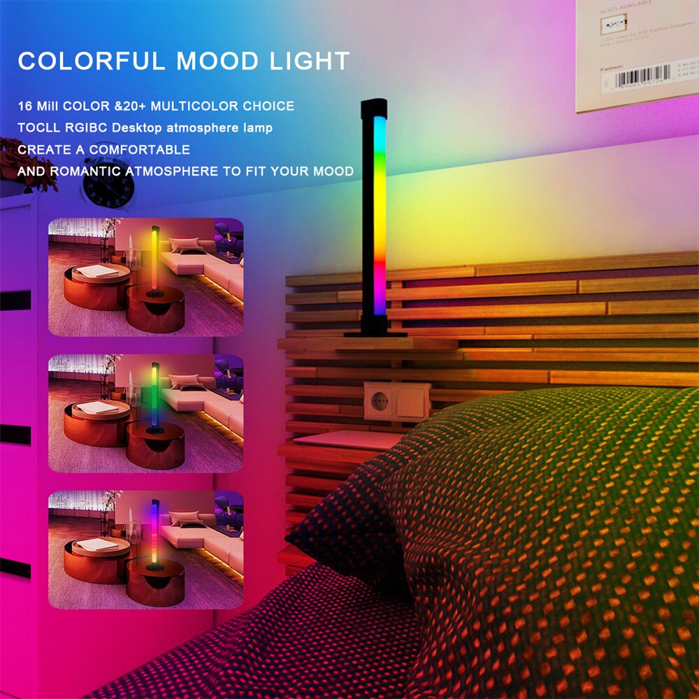 Set 2 lampi led smart pentru gaming, BOMSTOM, RGB, lumina ambientala ...