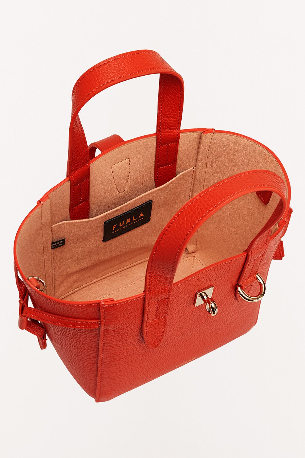 Furla, Geanta tote mica din piele Net, Rosu - eMAG.ro