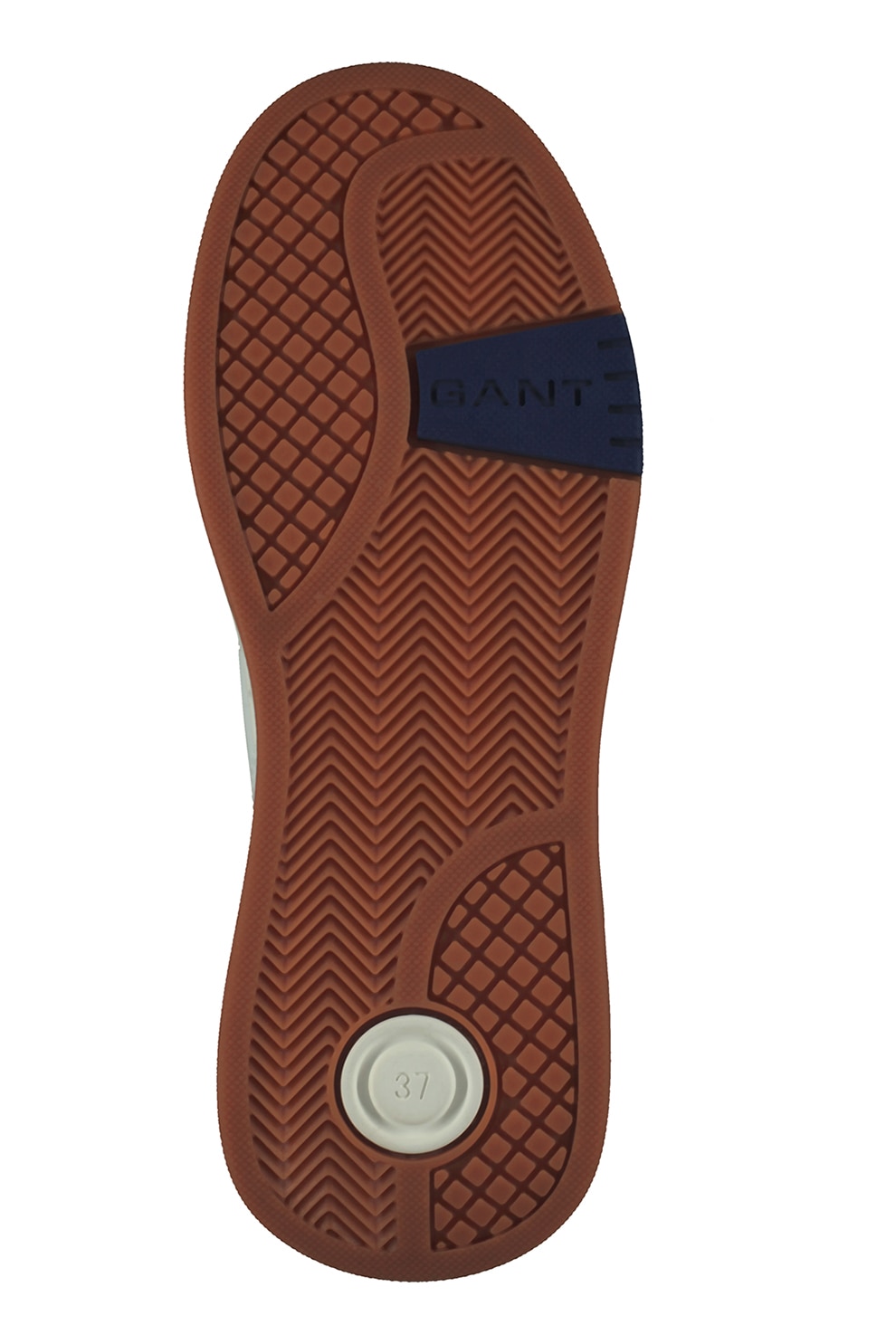 Gant, Pantofi sport din piele cu detalii logo, Alb, Alb prafuit, 38 ...
