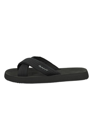 Gant, Textil flip-flop papucs keresztpántokkal, Fekete, 42 - eMAG.hu