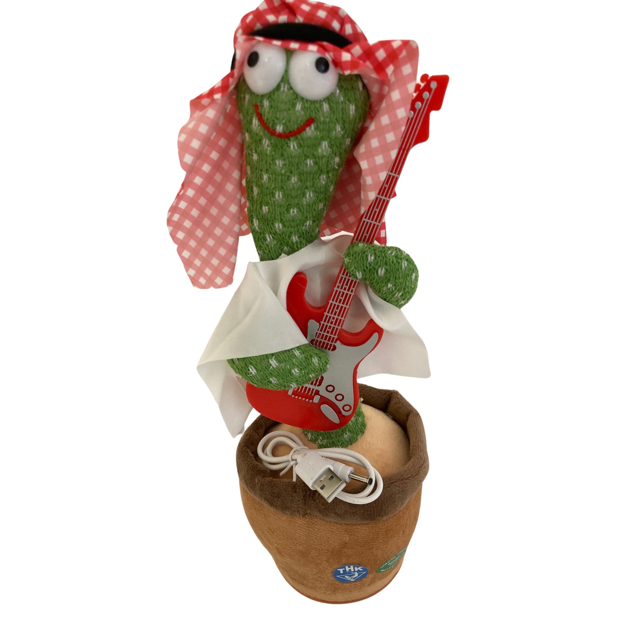 Jucarie Interactiva, Cactus Dansator cu Chitara rosie, THK, 120 melodii ...