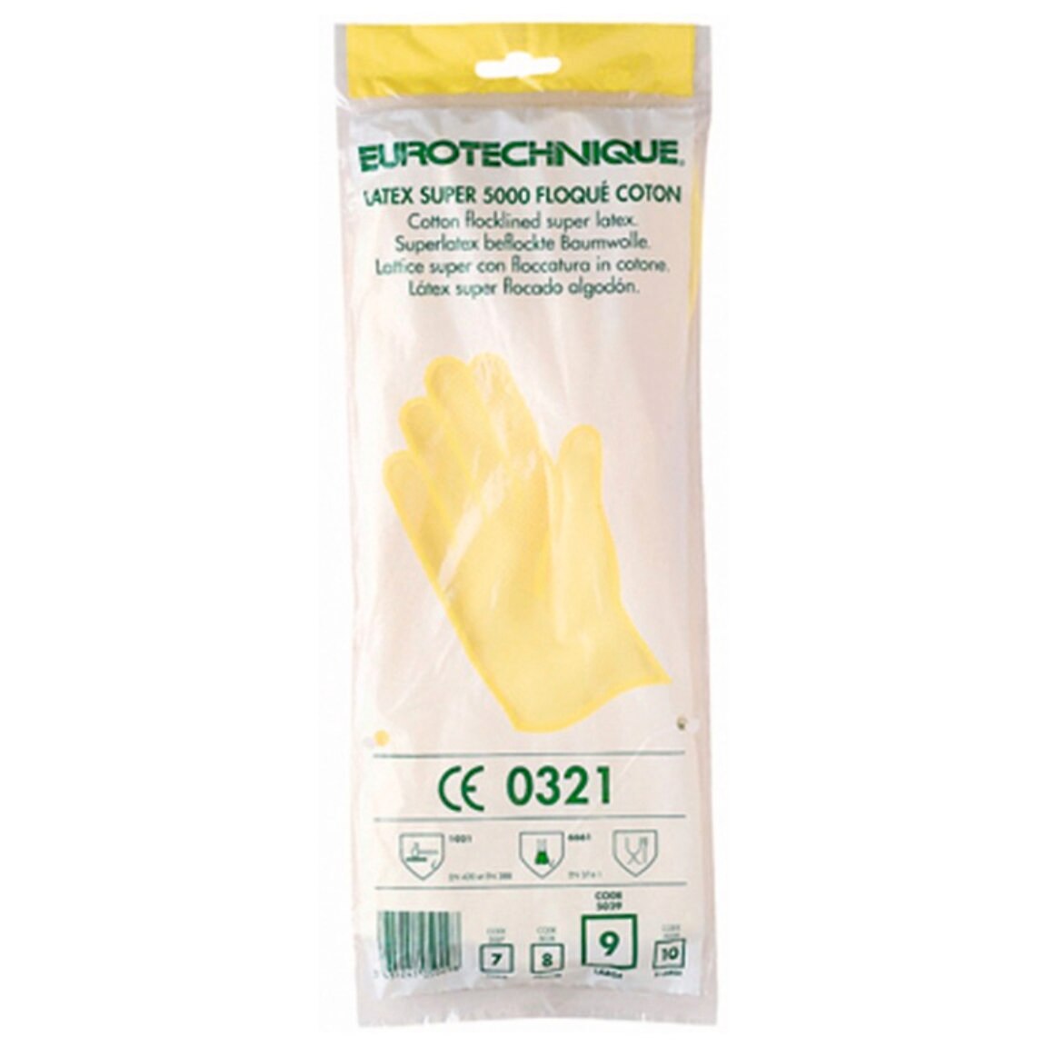 Домакински ръкавици, Eurotechnique, Латекс, Размер 8/M - eMAG.bg