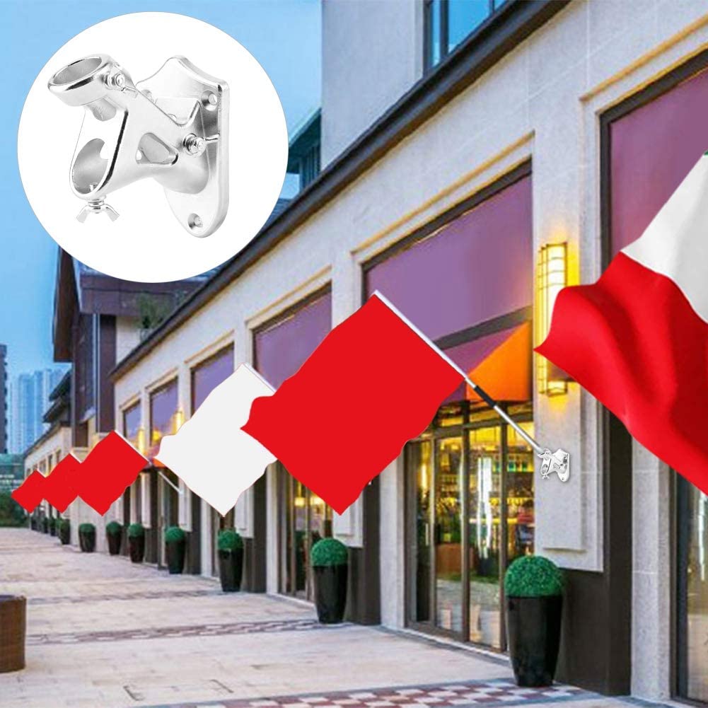 Set steag Romania 135x90 cm cu lance si suport metalic pentru perete ...