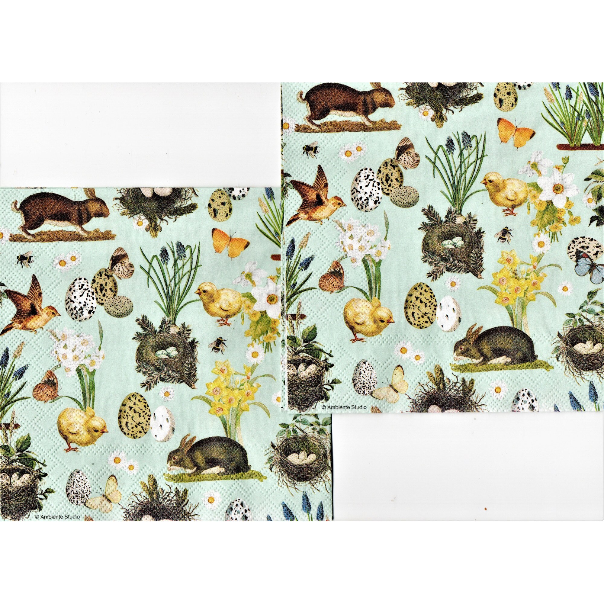 Pachet Servetele pentru Masa de Paste 20 buc Colaj de paste cu Iepuri ...