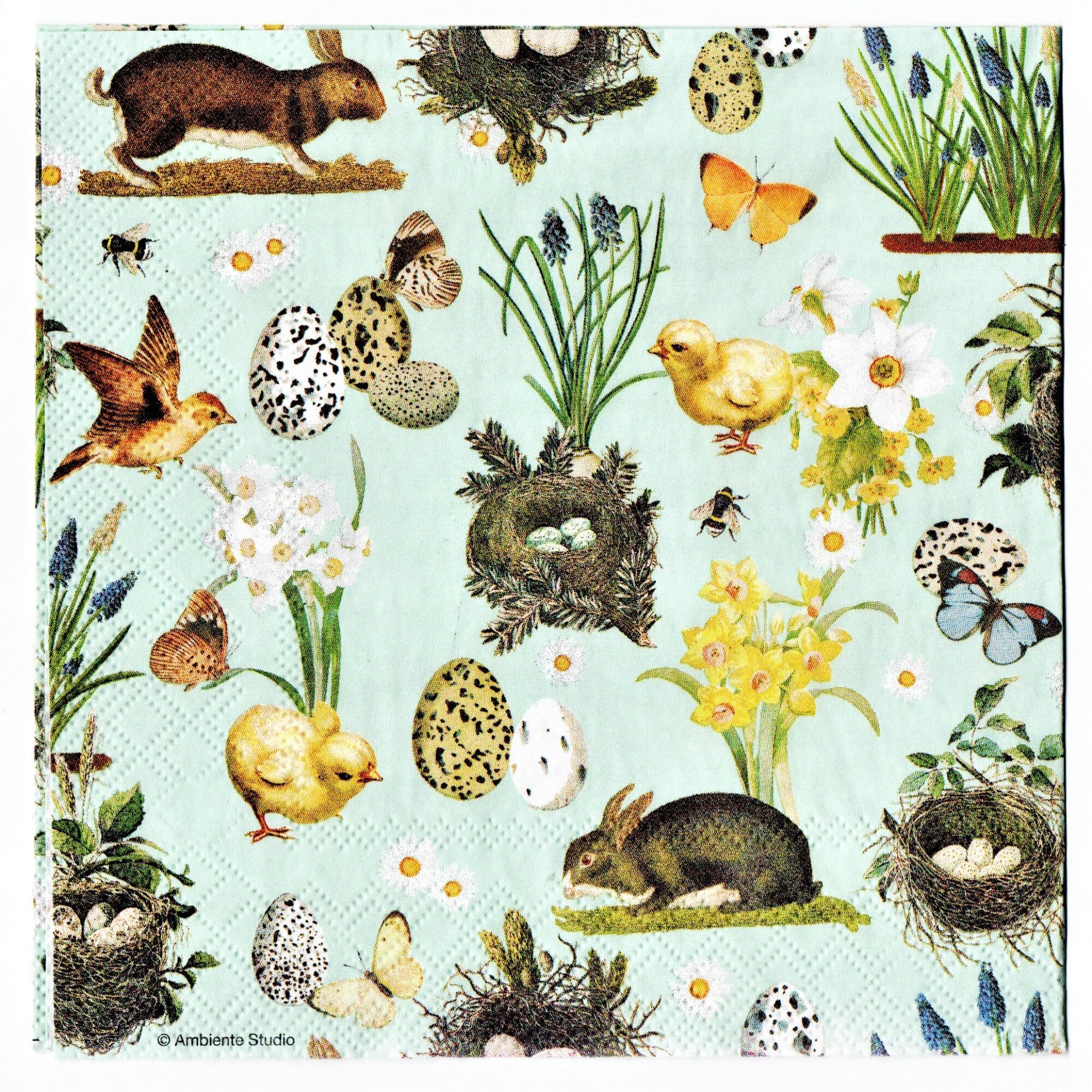 Pachet Servetele pentru Masa de Paste 20 buc Colaj de paste cu Iepuri ...