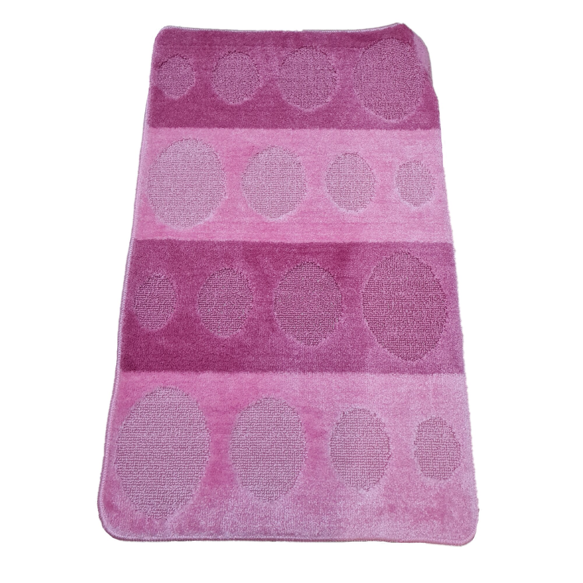 Set covoare baie, roz cu imprimeu, 2 piese, 50 x 60 cm, 60 x 100 cm ...