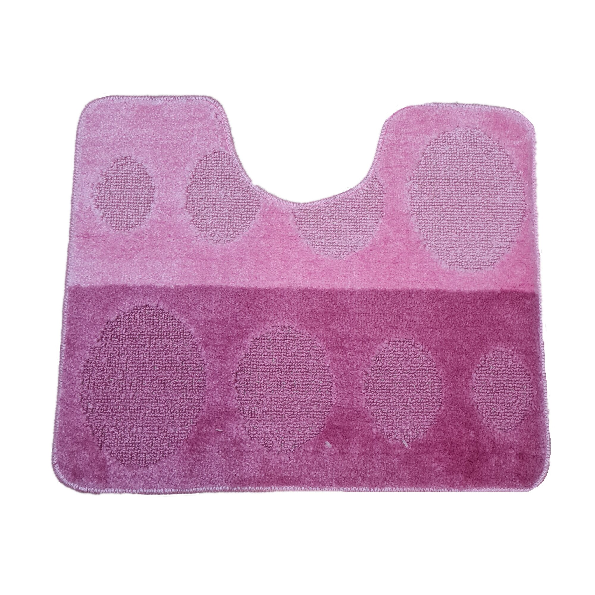 Set covoare baie, roz cu imprimeu, 2 piese, 50 x 60 cm, 60 x 100 cm ...