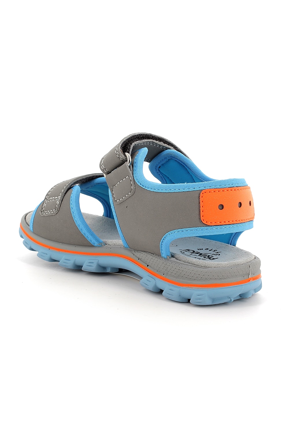 Primigi, Sandale cu velcro si logo, Grej, 28 EU - eMAG.ro