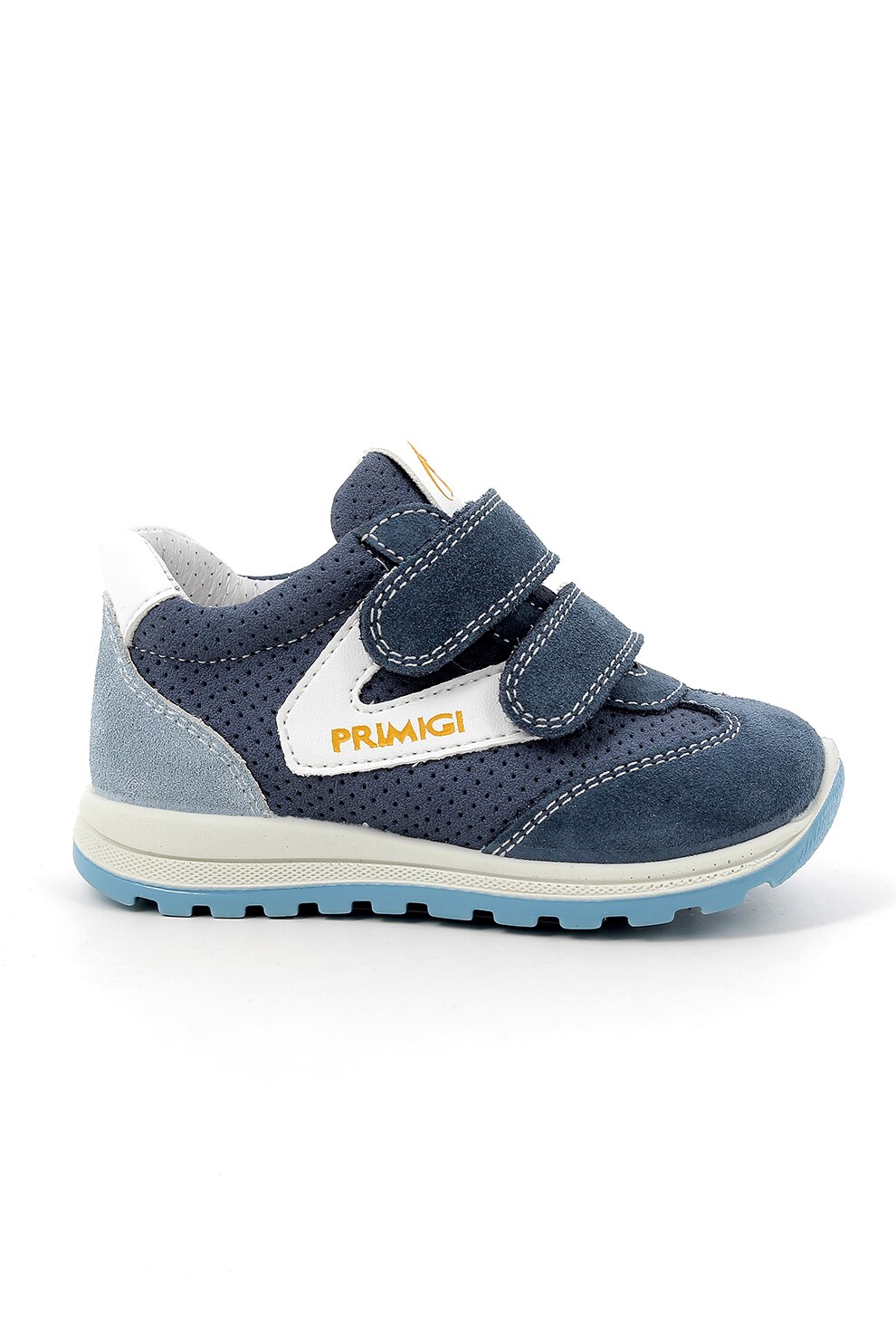 Primigi, Pantofi sport din piele intoarsa cu detaliu logo, Navy, 29 EU ...