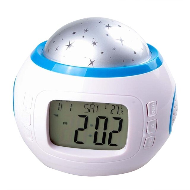 Ceas Proiector Digital cu Stelute Deliny®, Muzica, Calendar, Alarma ...
