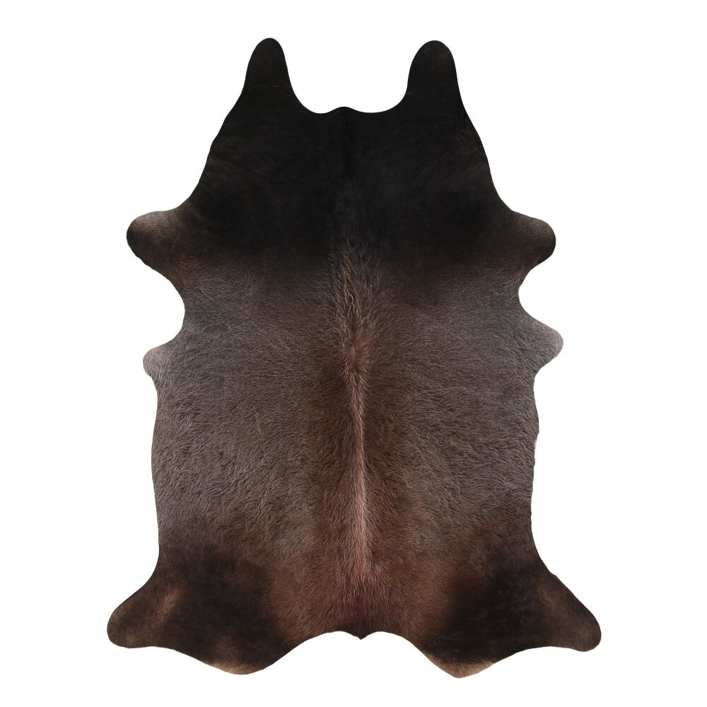 Covor din piele de vaca, INTREND, Maro/Gri, 217x166 cm - eMAG.ro