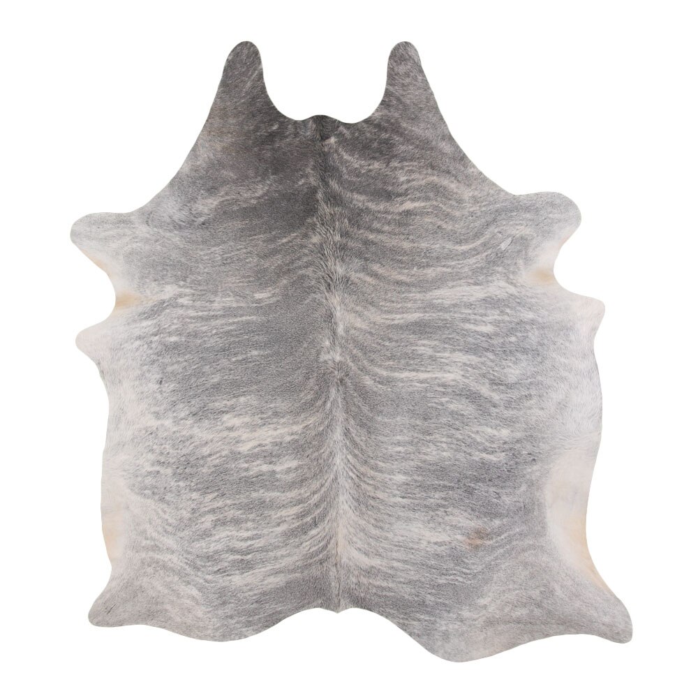 Covor din piele de vaca, INTREND, Bej/Gri, 197x171 cm - eMAG.ro