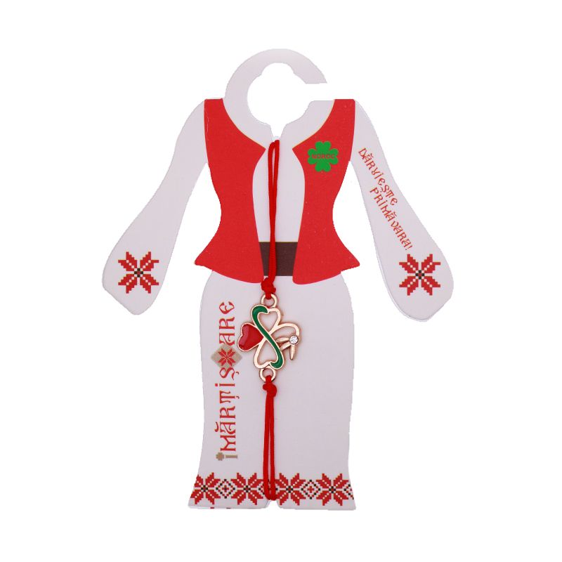 Martisor Bratara Trifoias cu Inima si Ghiocel - eMAG.ro