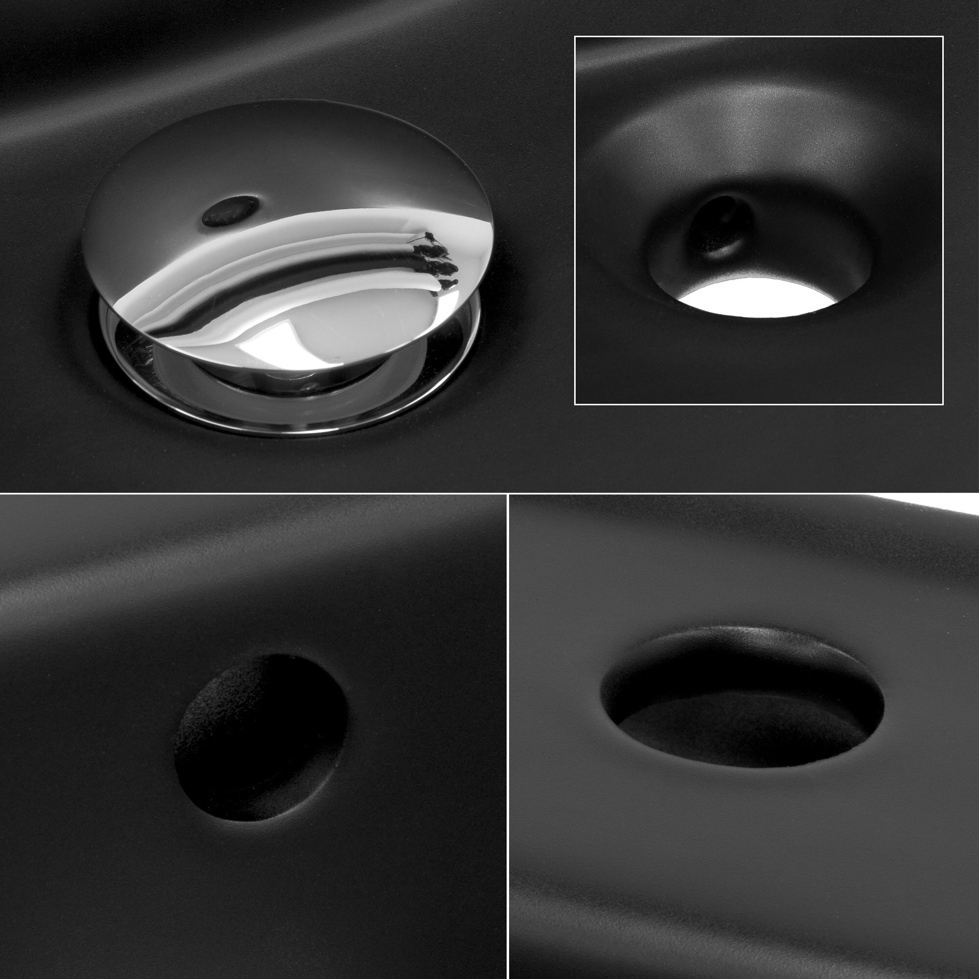 Lavoar unghiular negru mat, ML-Design, 610 x 165 x 460 mm, ceramica, pe ...